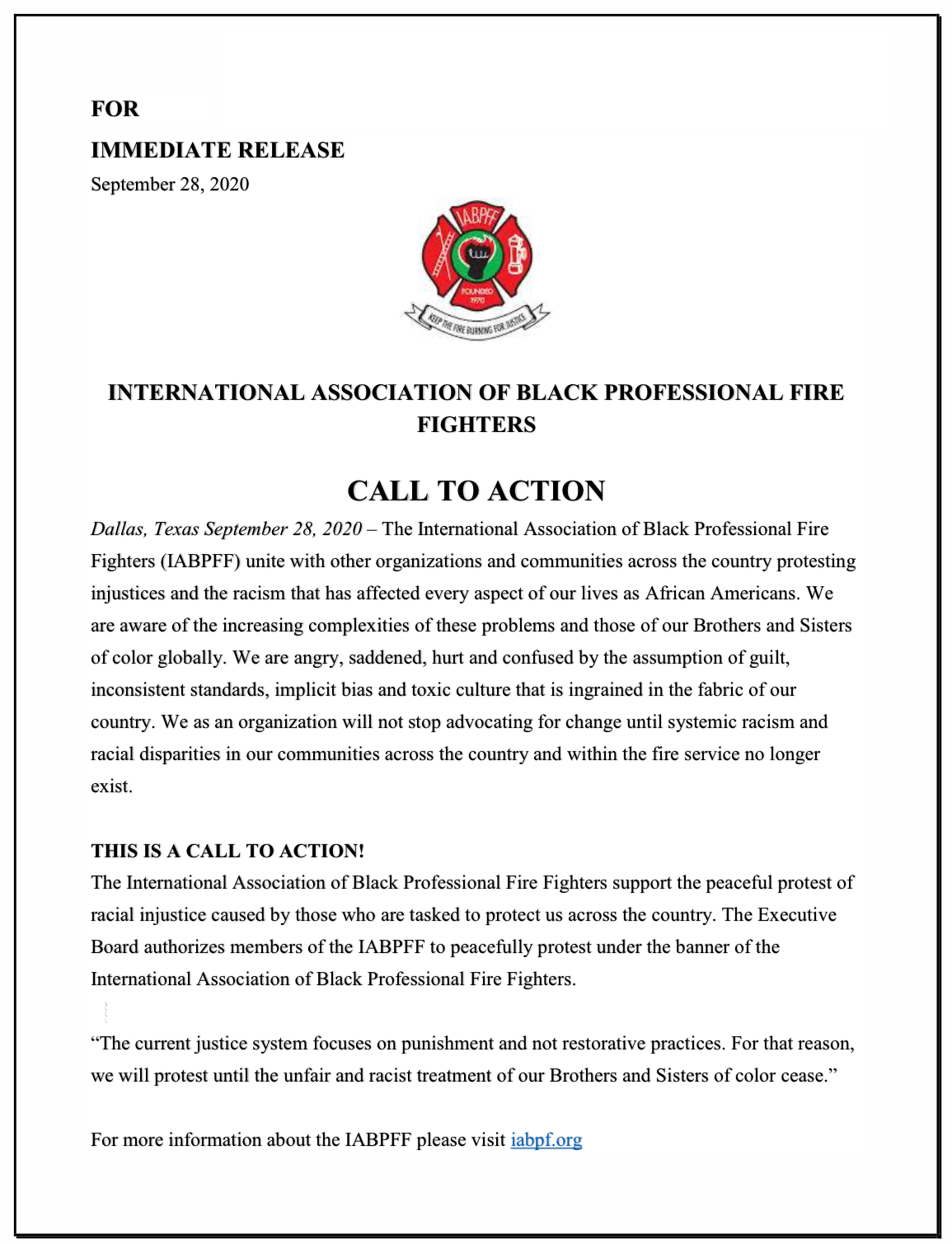IABPFF – International Association of Black Professional Fire Fighters